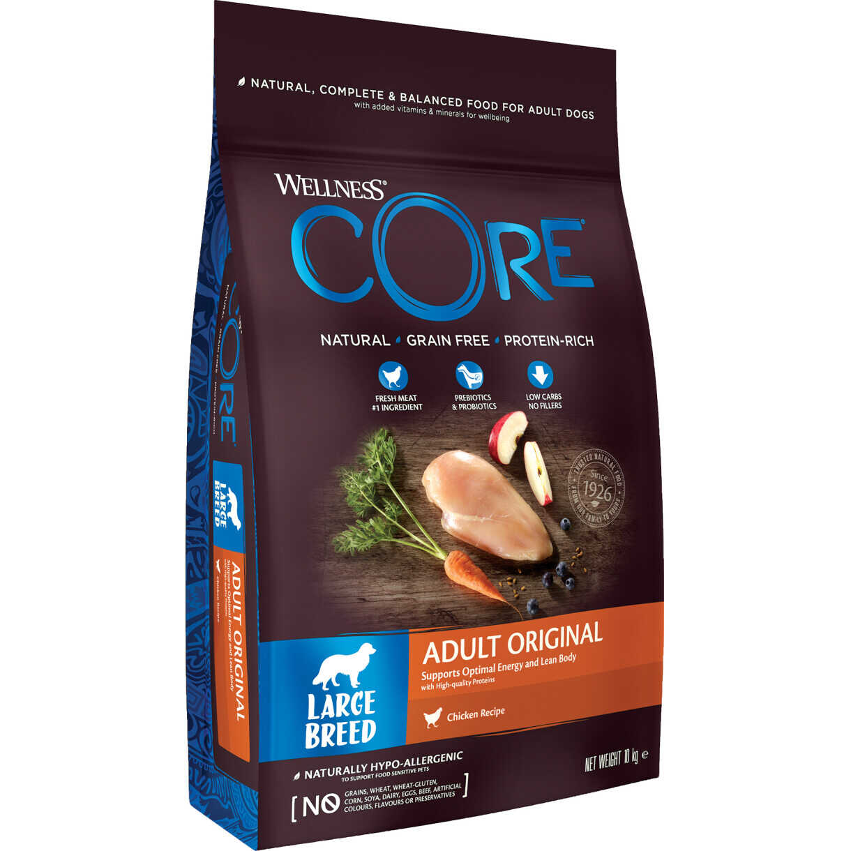 10 kg CORE Hundefutter Adult Large Breed mit Huhn - getreidefrei ...